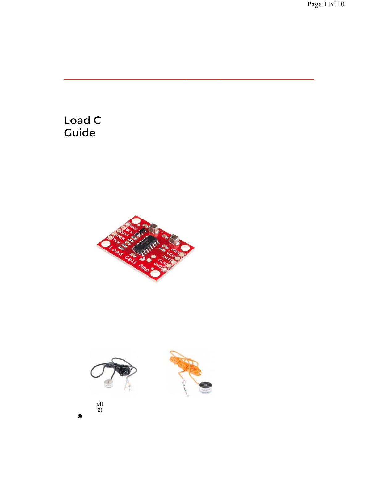Load Cell Amp HX711 Breakout Hookup Guide Datasheet by SparkFun ...